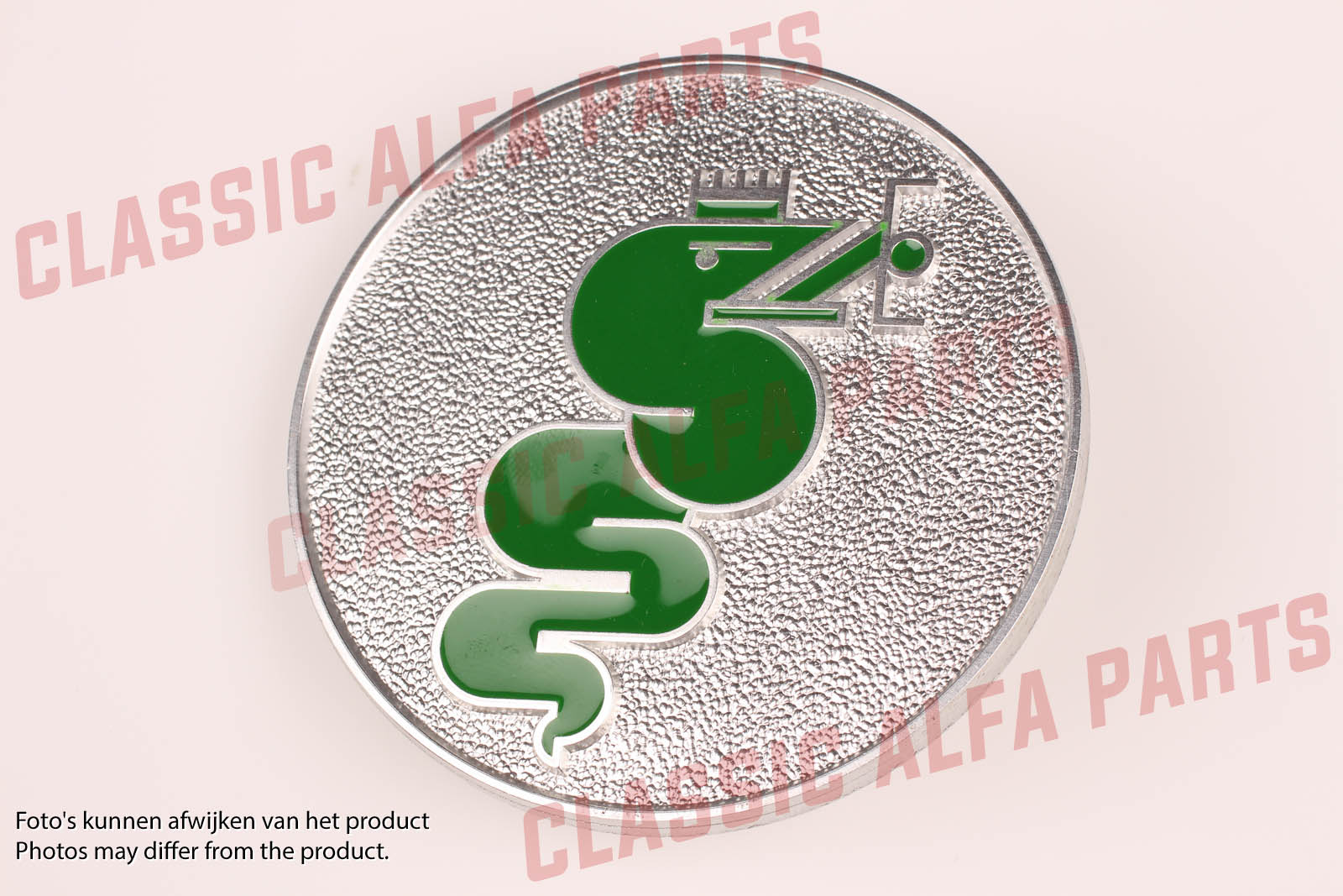 Slang embleem Ø 70mm Zilver/Groen voor Bertone